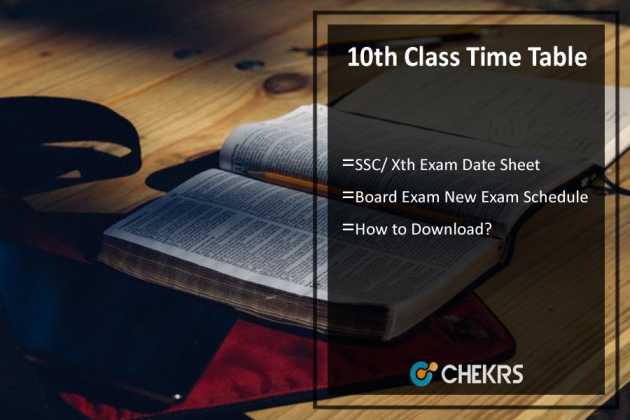10th Time Table 2024 (Released)- SSC/ SSLC Exam Date Sheet Pdf (State ...