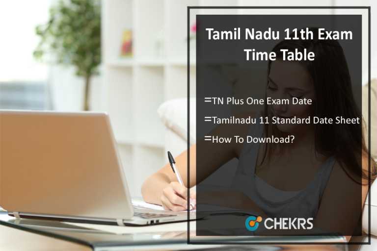Tamil Nadu 11th Exam Time Table 2024 - TN Plus One Exam Date Download