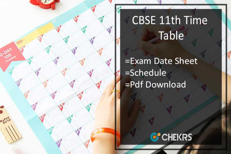 CBSE 11th Time Table 2024 - cbse.nic.in XI Date Sheet/ Exam Schedule