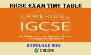 IGCSE Exam Time Table 2024 - Cambridge India 10th 12th Date Sheet