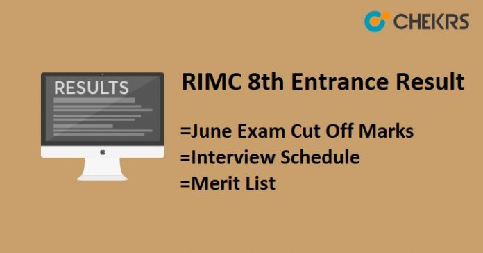 RIMC Entrance Result 2023 December Exam Cut Off Marks, 8th Class Merit List