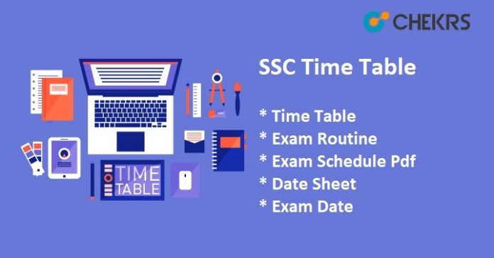 SSC Time Table 2025 - SSC Exam Date Sheet, Routine/ Schedule Pdf