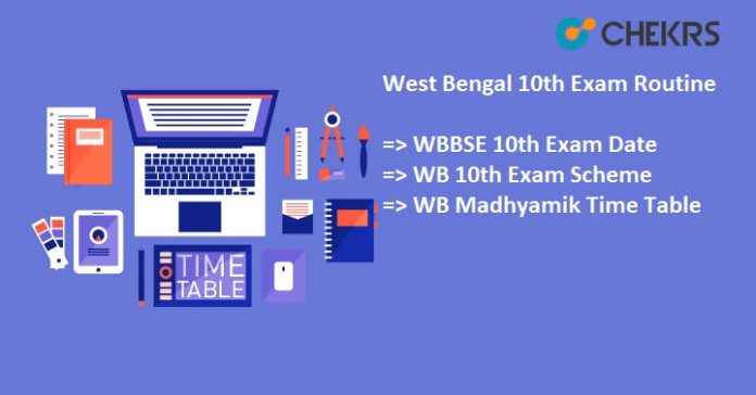 West Bengal Madhyamik Routine 2024 (Out) WBBSE 10th Exam Time Table