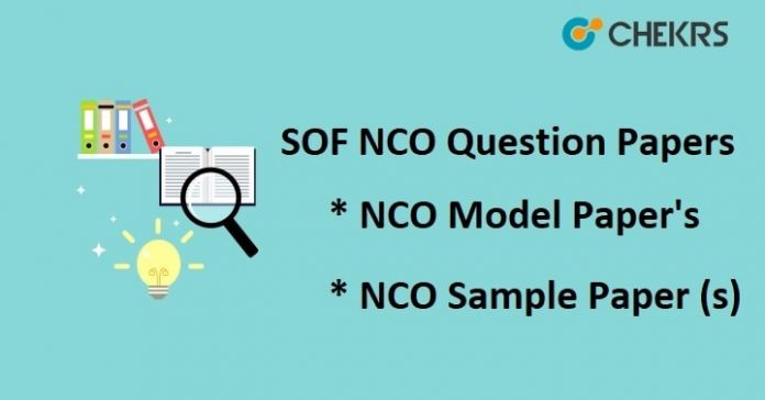 NCO Question Paper 2025, SOF NCO Olympiad Sample/ Model Papers Pdf