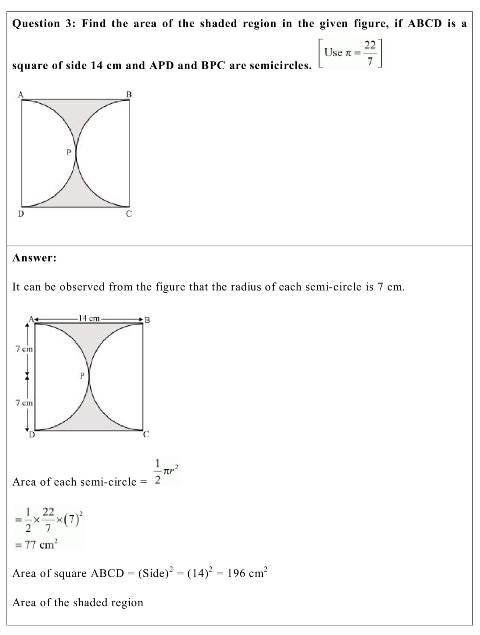 NCERT Solutions Class 10 Maths Chapter 12 - Areas Related to Circles ...