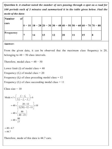 NCERT Solutions Class 10 Maths Chapter 14 - Statistics | Pdf Available