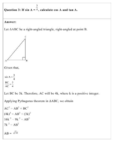 NCERT Solutions Class 10 Maths Chapter 8 - Introduction to Trigonometry ...