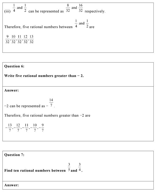 NCERT Solutions for Class 8 Maths Chapter 1 - Exercise 1.2 (Rational ...