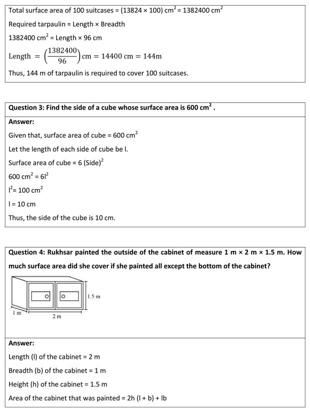 NCERT Solutions Class 8 Maths Chapter 11 Exercise 11.3 - Mensuration