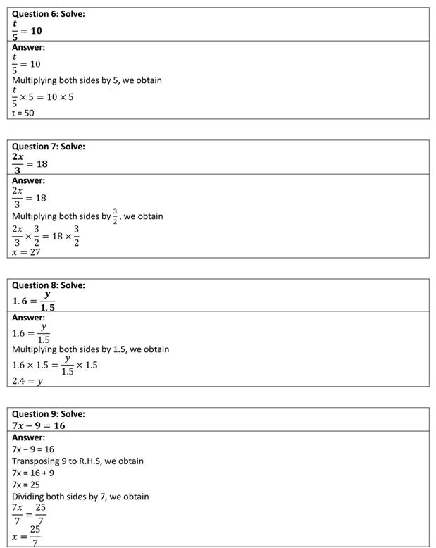 NCERT Solutions Class 8 Maths Chapter 2 - Exercise 2.1 (Linear ...