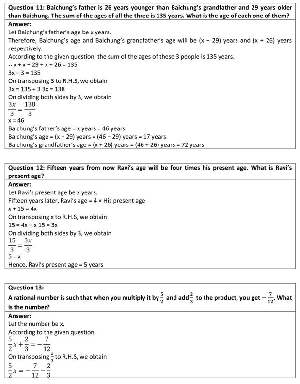 NCERT Solutions Class 8 Maths Chapter 2 - Exercise 2.2 (Linear ...