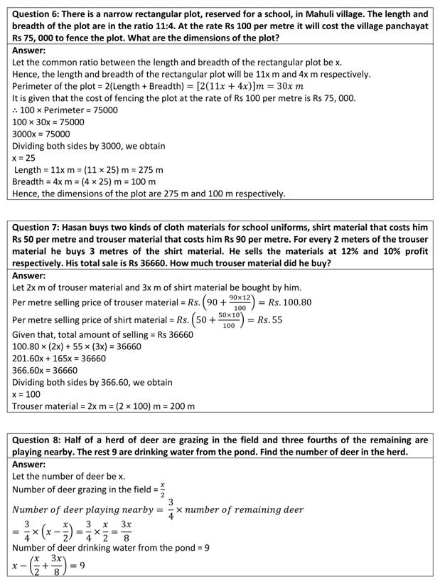 NCERT Solutions for Class 8 Maths Chapter 2 - Exercise 2.4 (Linear ...