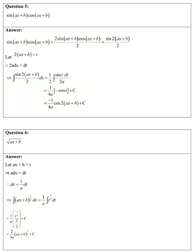 NCERT Solutions Class 12 Maths Chapter 7 (Ex 7.2) - Integrals