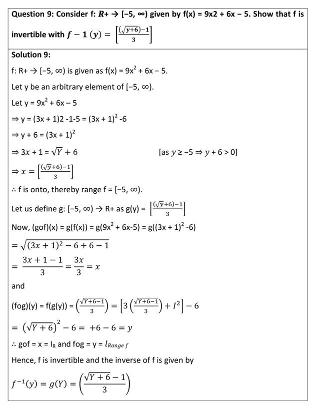 NCERT Solutions Class 12 Maths Chapter 1 - Exercise 1.3 (Relations and ...