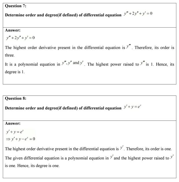 NCERT Solutions Class 12 Maths Chapter 9 (Ex 9.1) - Differential Equations