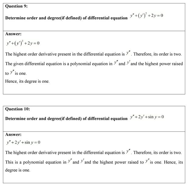 NCERT Solutions Class 12 Maths Chapter 9 (Ex 9.1) - Differential Equations