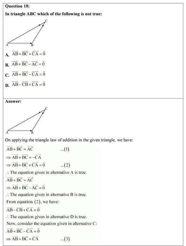 NCERT Solutions for Class 12 Maths Chapter 10 (Ex 10.2) - Vector Algebra