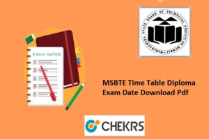 MSBTE Time Table Summer 2025 ~Diploma 2nd 4th 6th Even Semester Exam Date