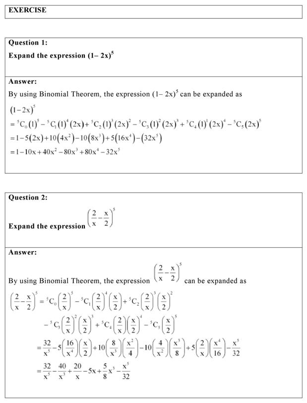 NCERT Solutions for Class 11 Maths Chapter 8 - Exercise 8.1 (Updated) Pdf