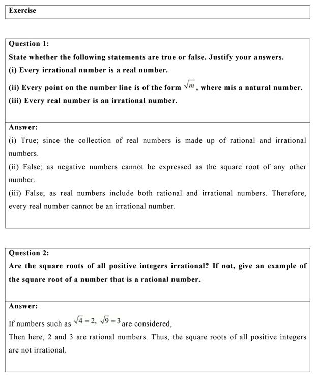 NCERT Solutions Class 9 Maths Chapter 1 Ex 1 2 Number System Pdf NCERT Solutions Class 9 Maths Chapter 1 Ex 1 2 Number System Pdf