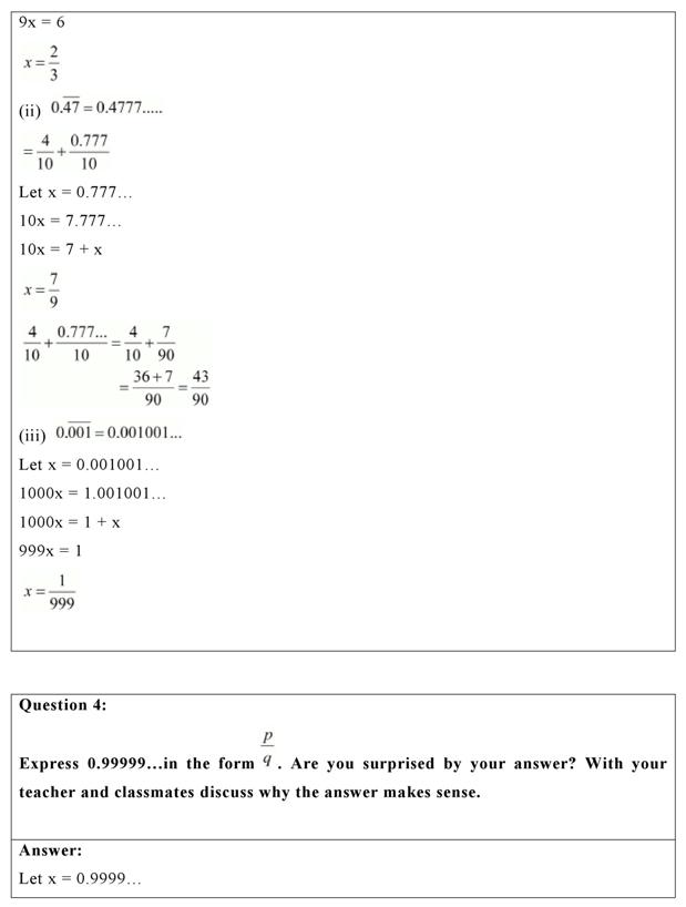 NCERT Solutions Class 9 Maths Chapter 1 - Ex 1.3 (Number System) Pdf ...