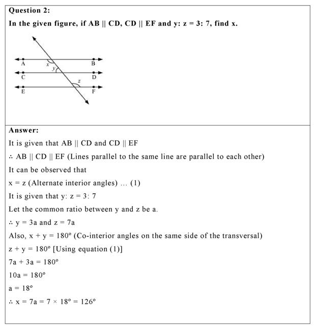 NCERT Solutions for Class 9 Maths Chapter 6 (Lines and Angles) - Ex 6.2 ...
