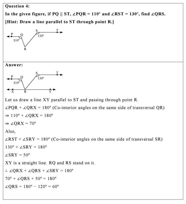 NCERT Solutions for Class 9 Maths Chapter 6 (Lines and Angles) - Ex 6.2 ...