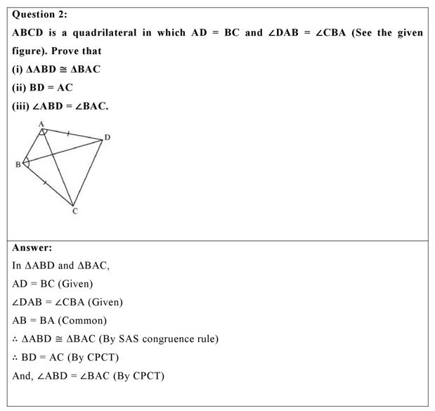 NCERT Solutions for Class 9 Maths Chapter 7 (Triangles) - Ex 7.1 Pdf ...