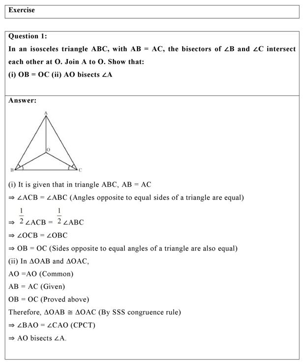 NCERT Solutions for Class 9 Maths Chapter 7 (Triangles) - Ex 7.2 Pdf ...