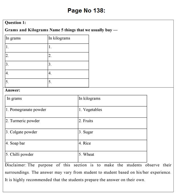 Free Download NCERT Solutions for Class 4 Maths Chapter 12 - How Heavy ...