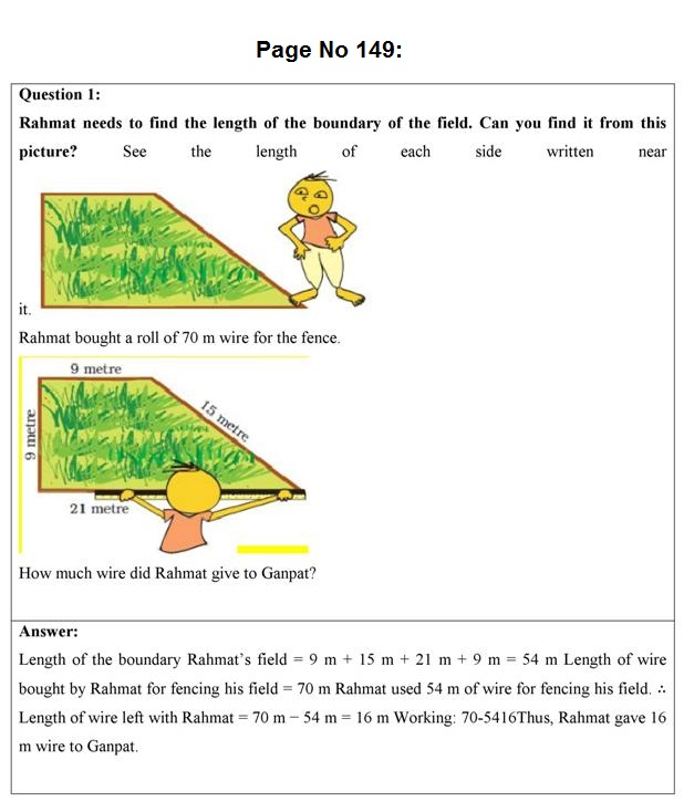 Free Download NCERT Solutions For Class 4 Maths Chapter 13 Fields And 