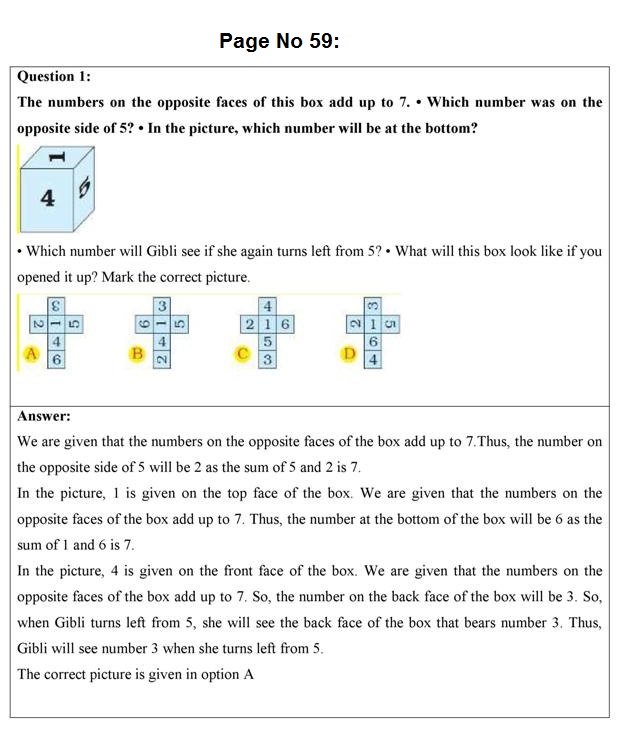 Free Download NCERT Solutions for Class 4 Maths Chapter 5 - The Way The ...