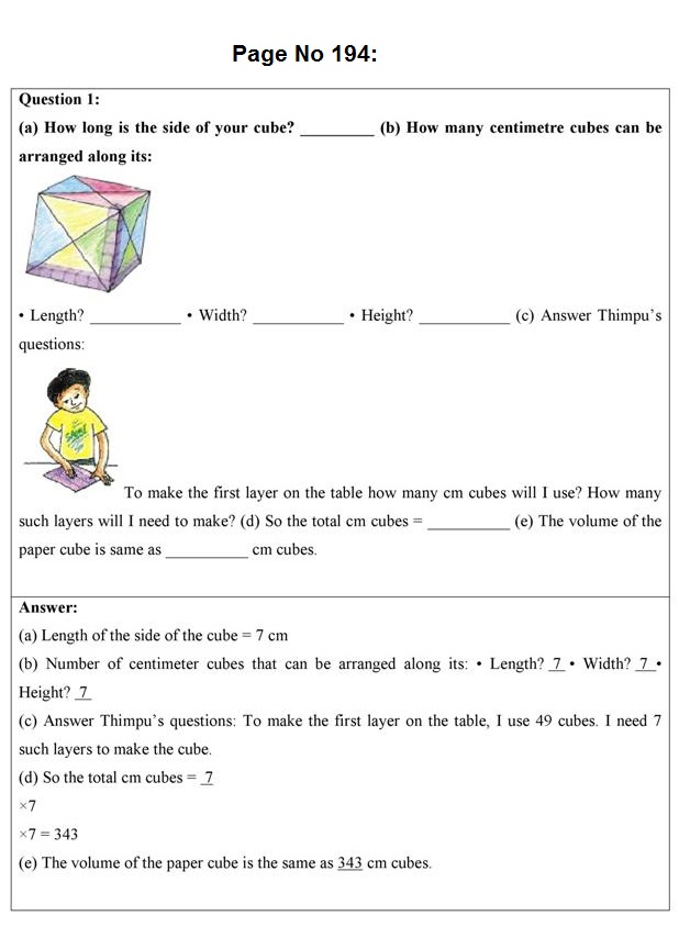 Download NCERT Solutions For Class 5 Maths Chapter 14 How Big How Heavy