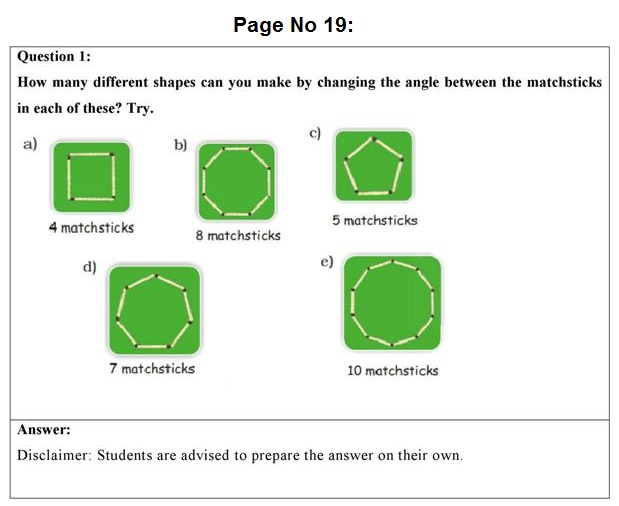 Download NCERT Solutions for Class 5 Maths Chapter 2 - Shapes And Angles