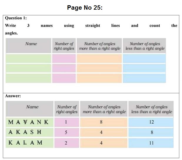 Download NCERT Solutions for Class 5 Maths Chapter 2 - Shapes And Angles