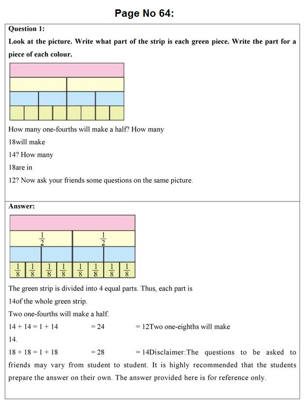 Download NCERT Solutions for Class 5 Maths Chapter 4 - Parts and Wholes