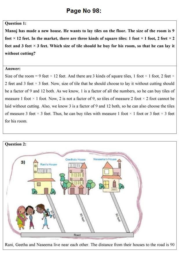 Download NCERT Solutions for Class 5 Maths Chapter 6 - Be My Multiple ...