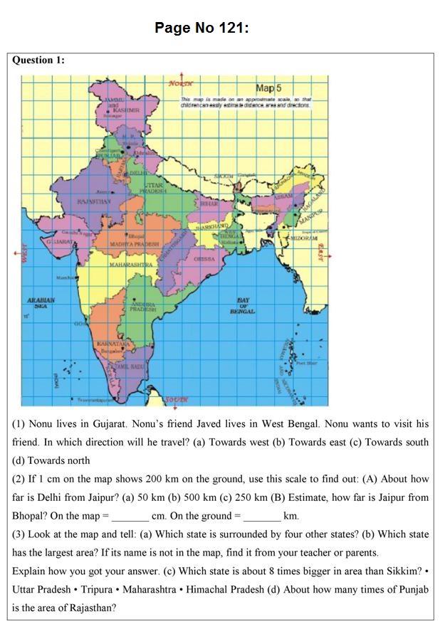 Download NCERT Solutions for Class 5 Maths Chapter 8 - Mapping Your Way