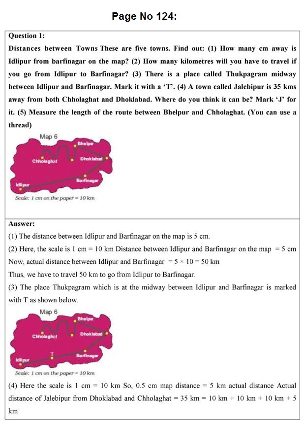 Download NCERT Solutions for Class 5 Maths Chapter 8 - Mapping Your Way