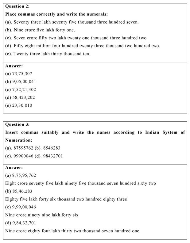 NCERT Solutions for Class 6 Maths Chapter 1 - Knowing Our Numbers ...