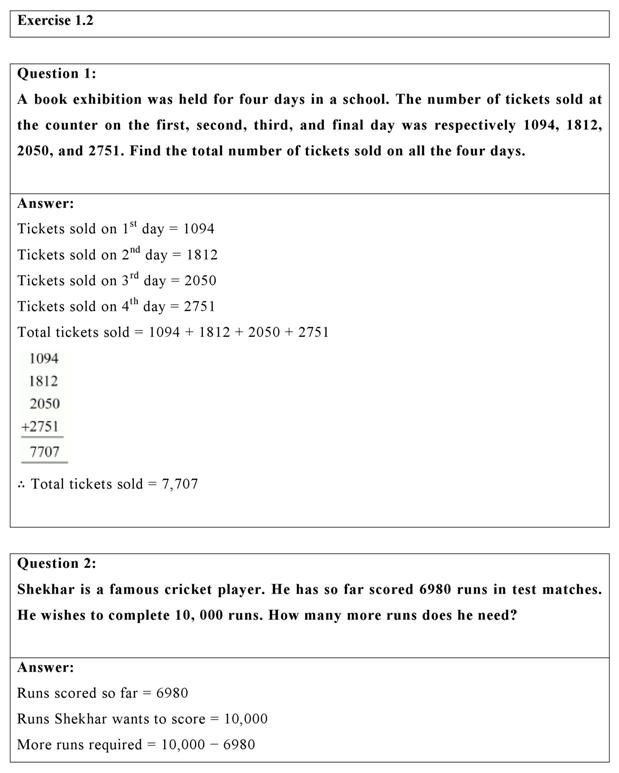 NCERT Solutions for Class 6 Maths Chapter 1 - Knowing Our Numbers ...