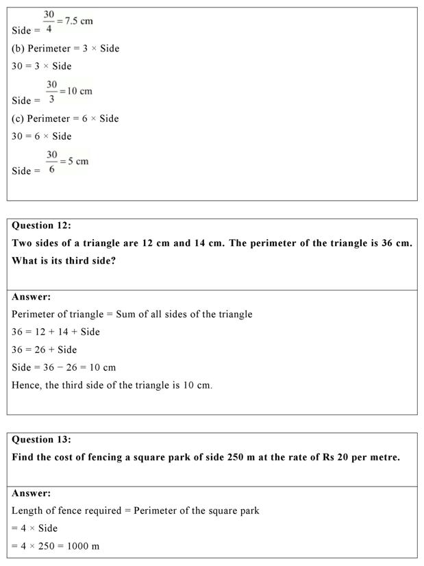 NCERT Solutions Class 6 Maths Chapter 10 - Mensuration Ex 10.1 (Pdf ...