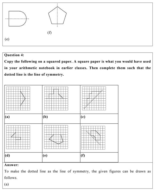 NCERT Solutions Class 6 Maths Chapter 13 - Symmetry Ex 13.1 (Pdf Download)