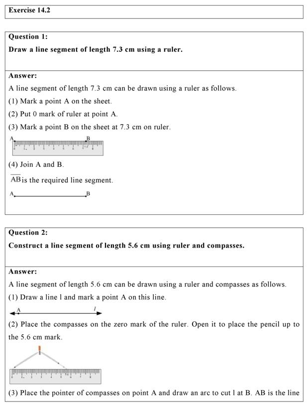 NCERT Solutions Class 6 Maths Chapter 14 - Practical Geometry Ex 14.2 ...