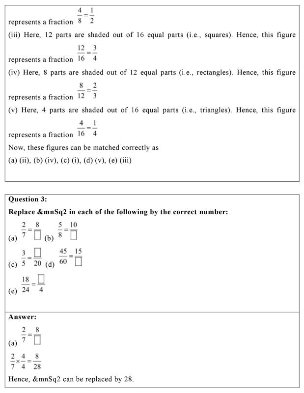 NCERT Solutions for Class 6 Maths Chapter 7 - Fractions Exercise 7.3 ...