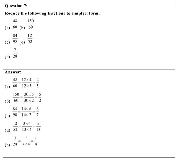 NCERT Solutions for Class 6 Maths Chapter 7 - Fractions Exercise 7.3 ...