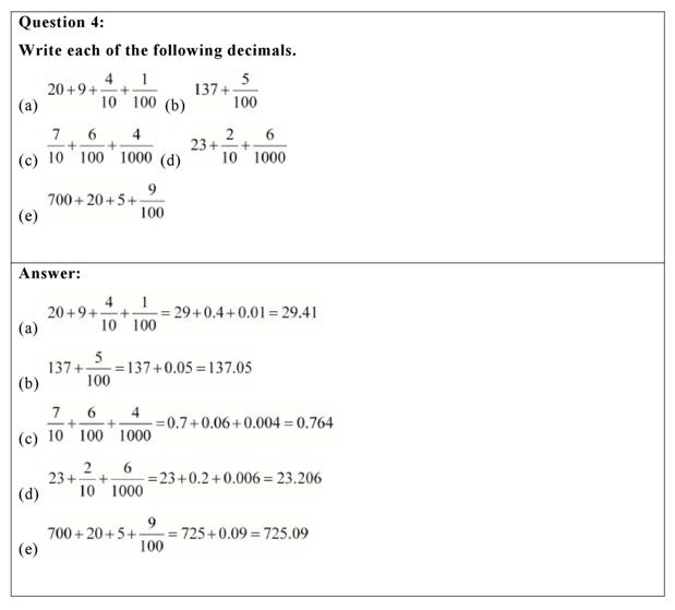 NCERT Solutions for Class 6 Maths Chapter 8 - Decimals Exercise 8.2 ...