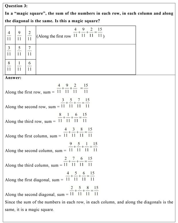 NCERT Solutions for Class 7 Maths Chapter 2 - Exercise 2.1 (Fractions ...