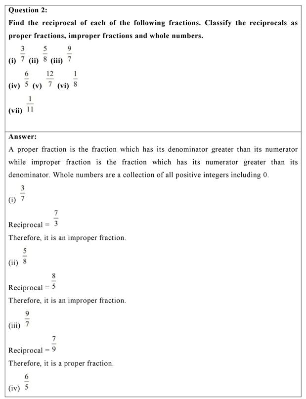 NCERT Solutions for Class 7 Maths Chapter 2 - Exercise 2.4 (Fractions ...