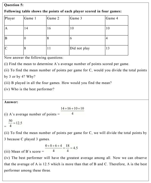 NCERT Solutions for Class 7 Maths Chapter 3 - Exercise 3.1 (Data Handling)